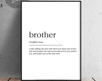 Brother definition | Etsy