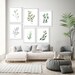 Set of 6 Green Botanical Prints, Green Branches and Leaves, Botany Art ...