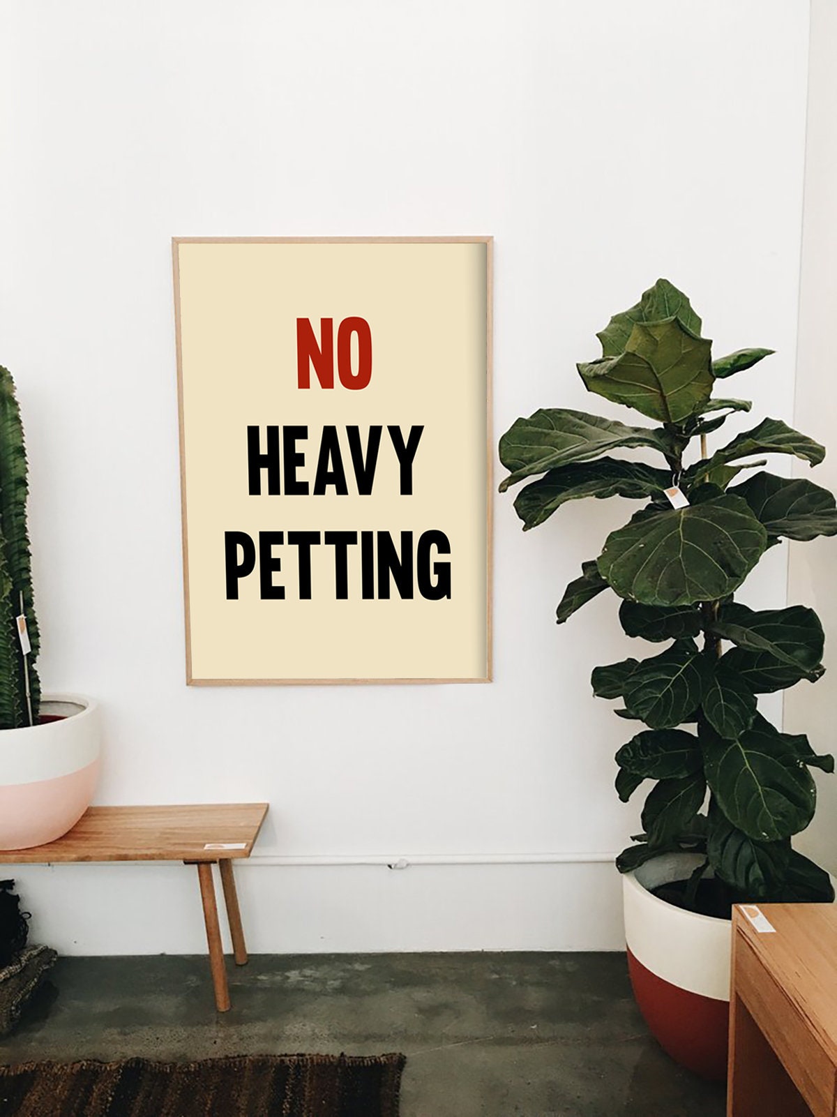No Heavy Petting Type Art Print Home Decor Wall Art | Etsy