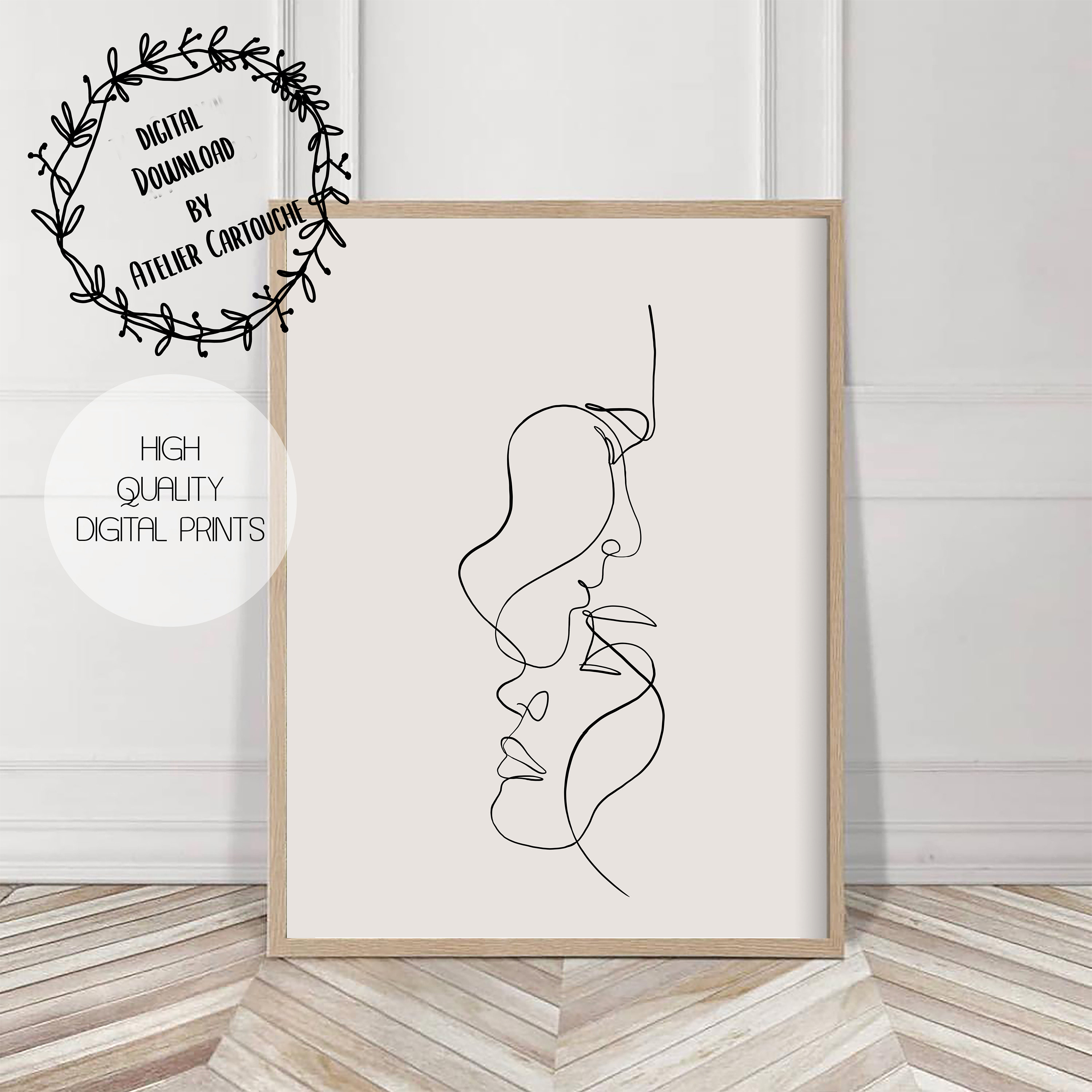 Couple One Line Poster Abstract Art One Line Art Abstract - Etsy