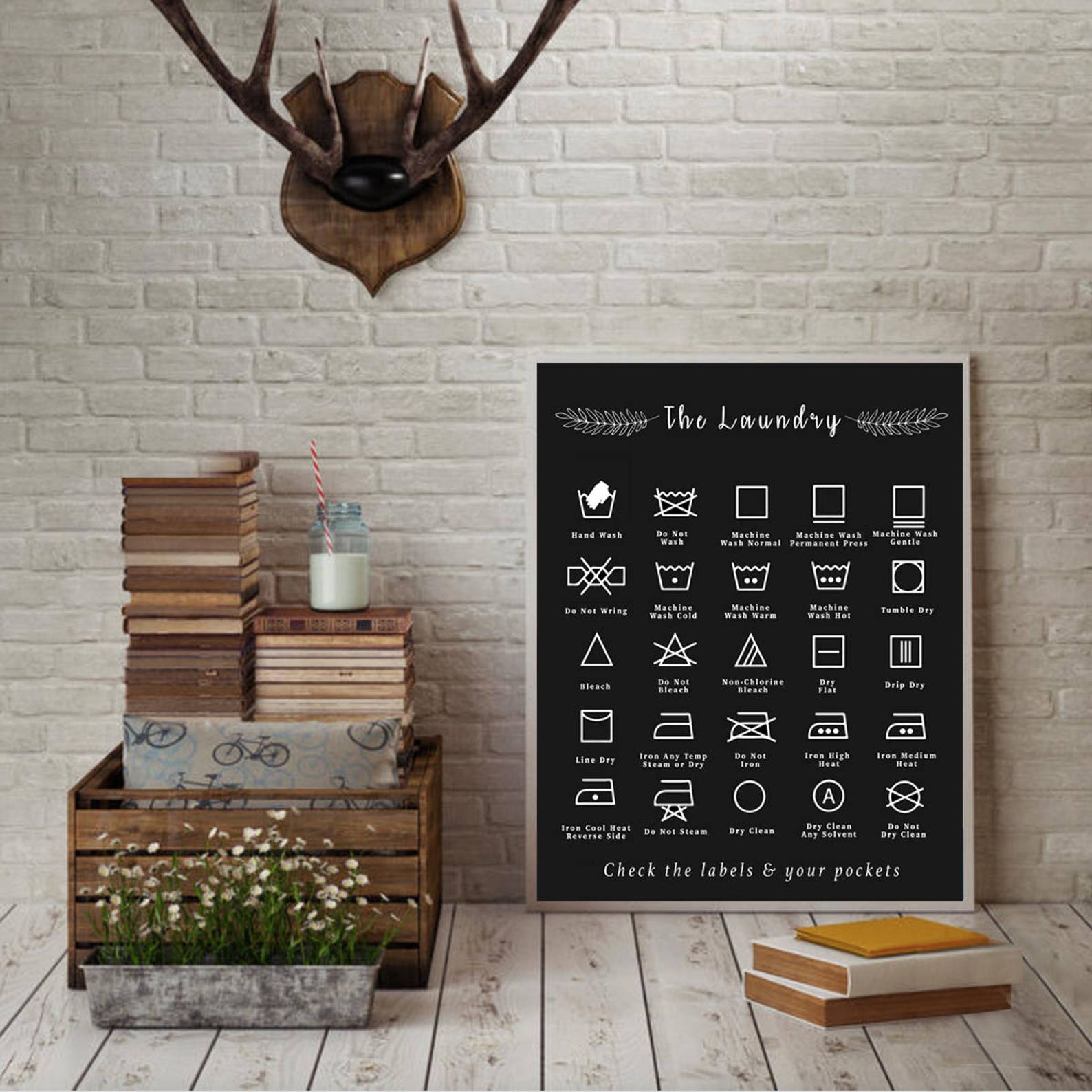 Modern Laundry Rules Laundry Sign Laundry Room Art Laundry - Etsy