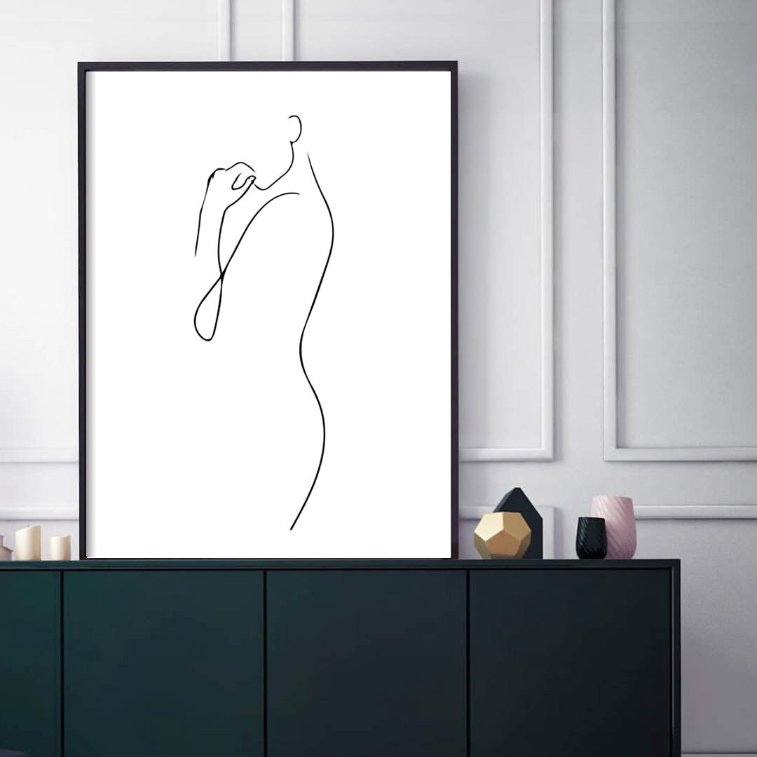 Woman Figure One Line Poster Abstract Art Abstract Poster - Etsy