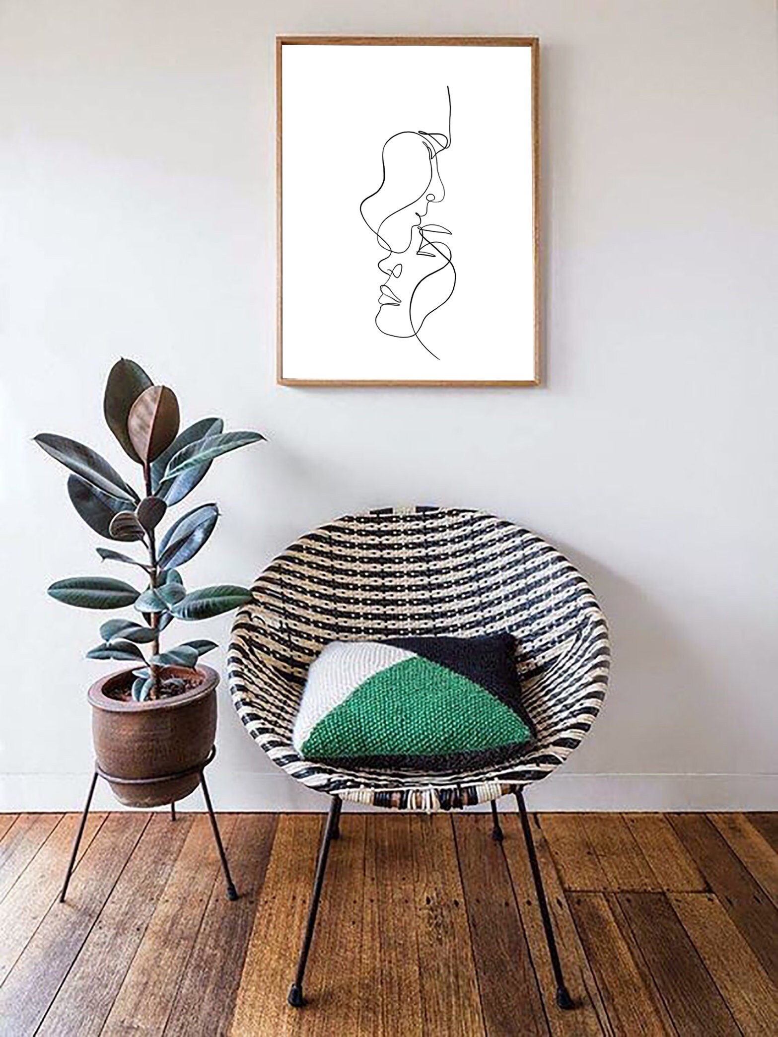 Couple One Line Poster Abstract Art One Line Art Abstract - Etsy Israel