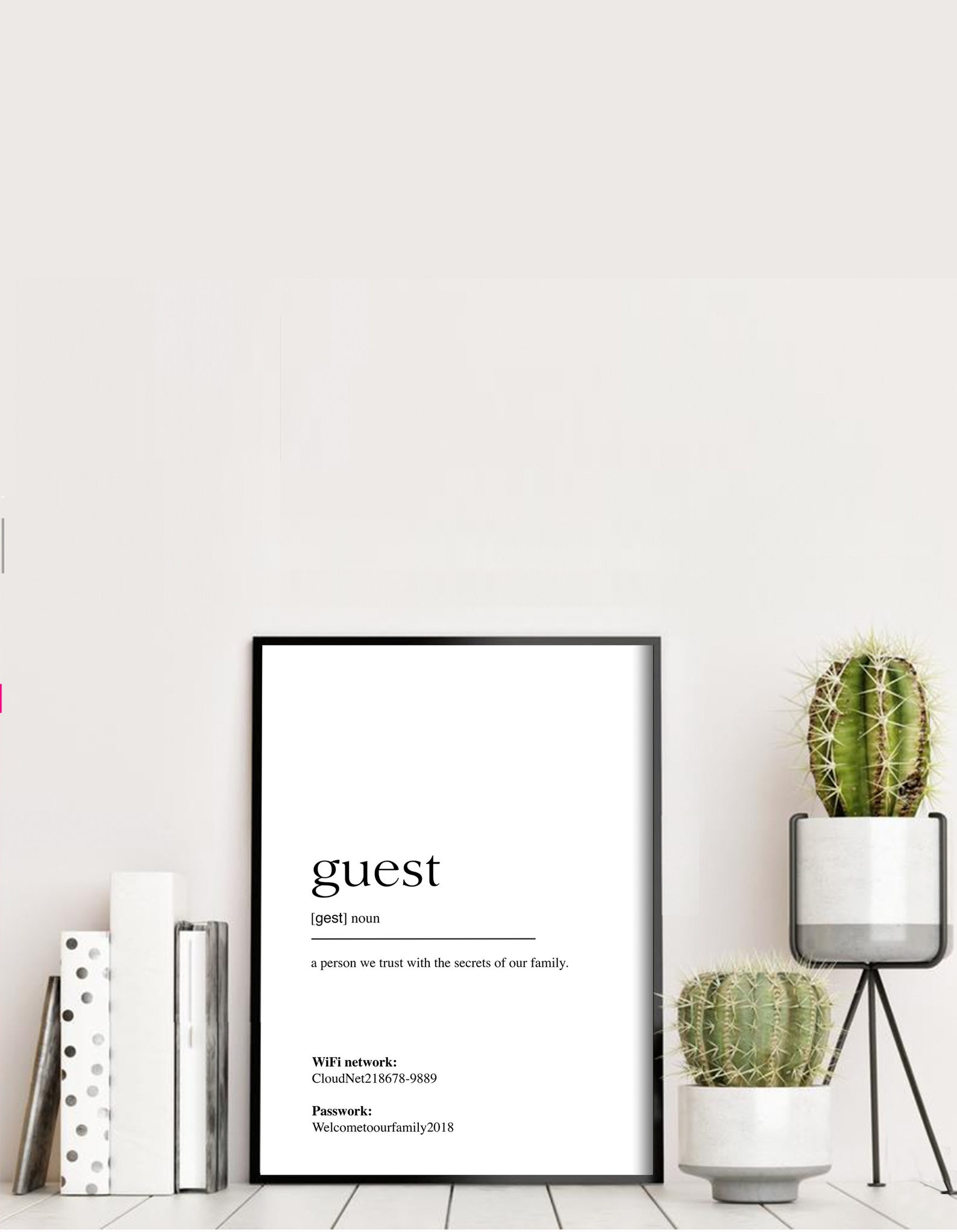 Guest Definition Definition Prints Quote Prints Wifi - Etsy