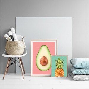 Avocado Poster Kitchen Wall Art Print Tropical Fruit - Etsy Canada