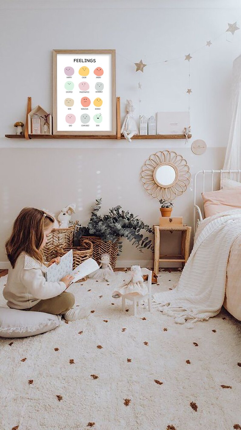 Feelings Poster Emotions Chart Classroom Decor Montessori - Etsy
