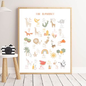 Scandinavian Alphabet Poster, Educational Prints for Kids, Kindergarten ...
