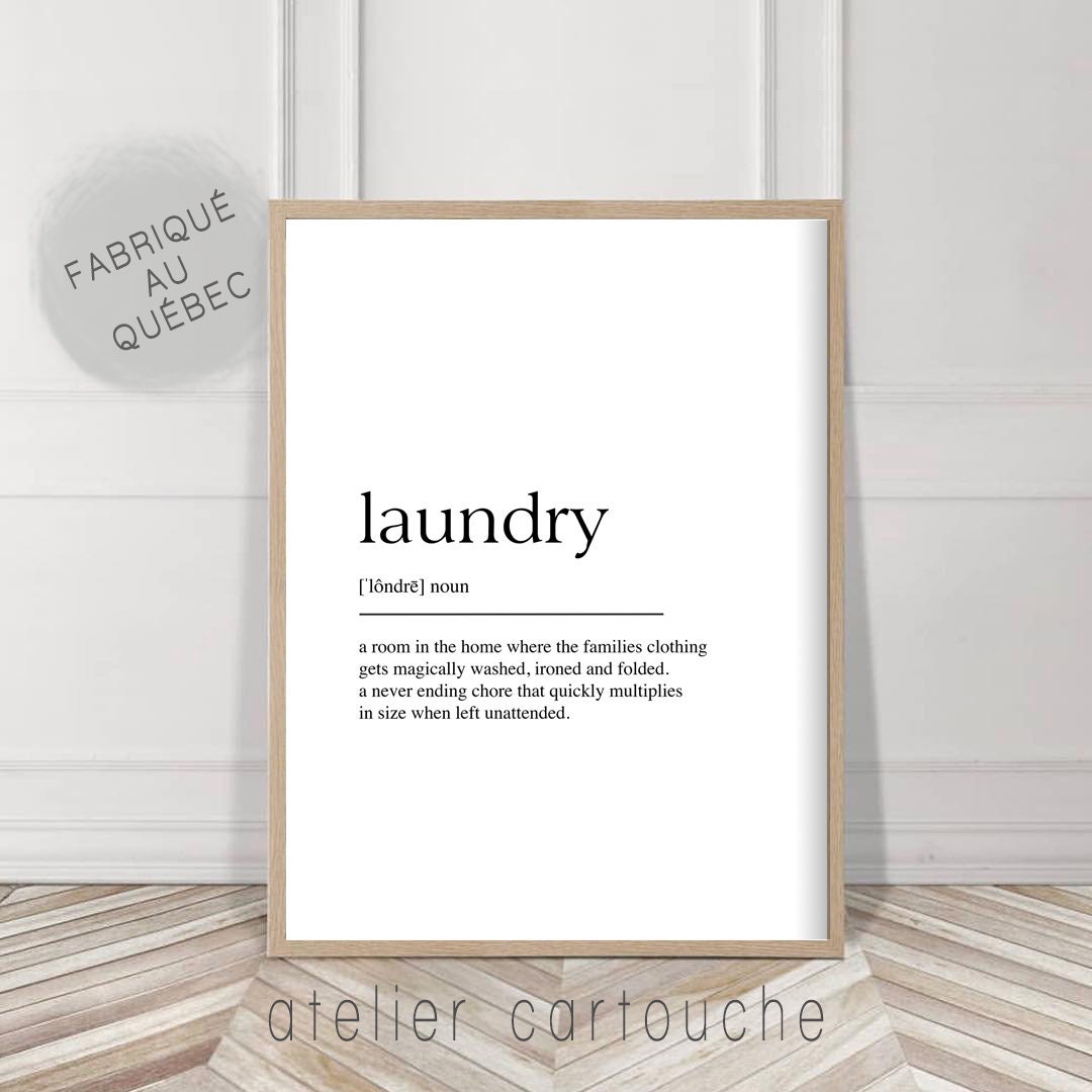 Laundry Print, Digital Download, Laundry Definition Print, Modern Quote ...