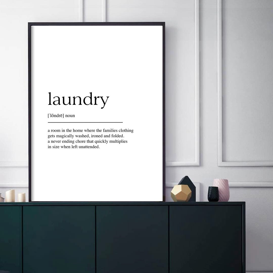 Laundry Print Digital Download Laundry Definition Print | Etsy