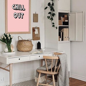 Chill Out Print, Chill Out Poster, Chill Wall Art, Typography Poster ...