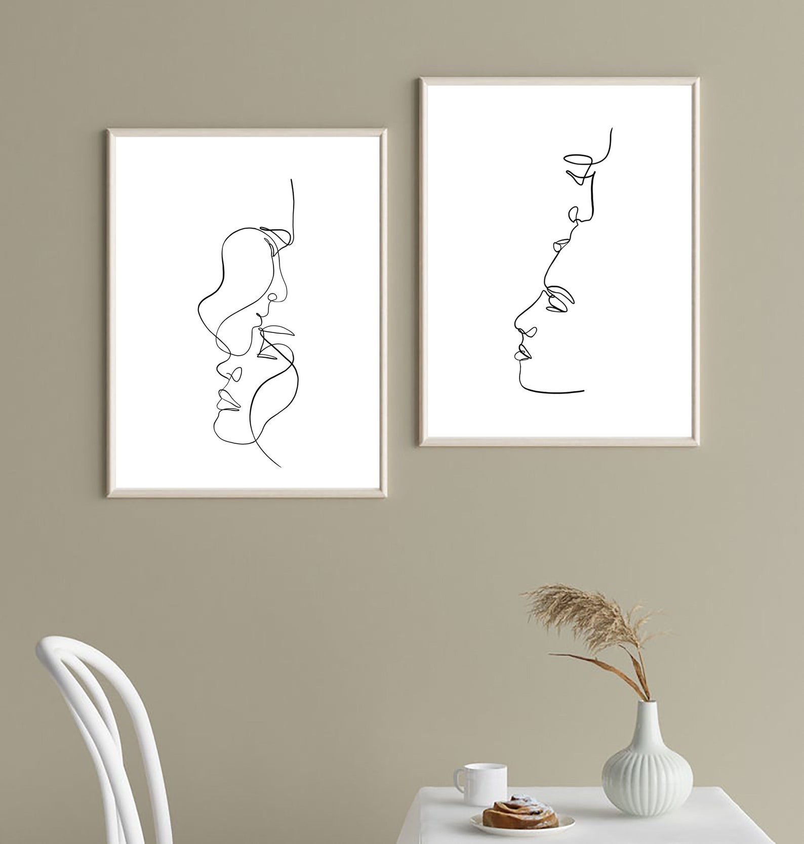 Couple One Line Poster Abstract Art One Line Art Abstract - Etsy