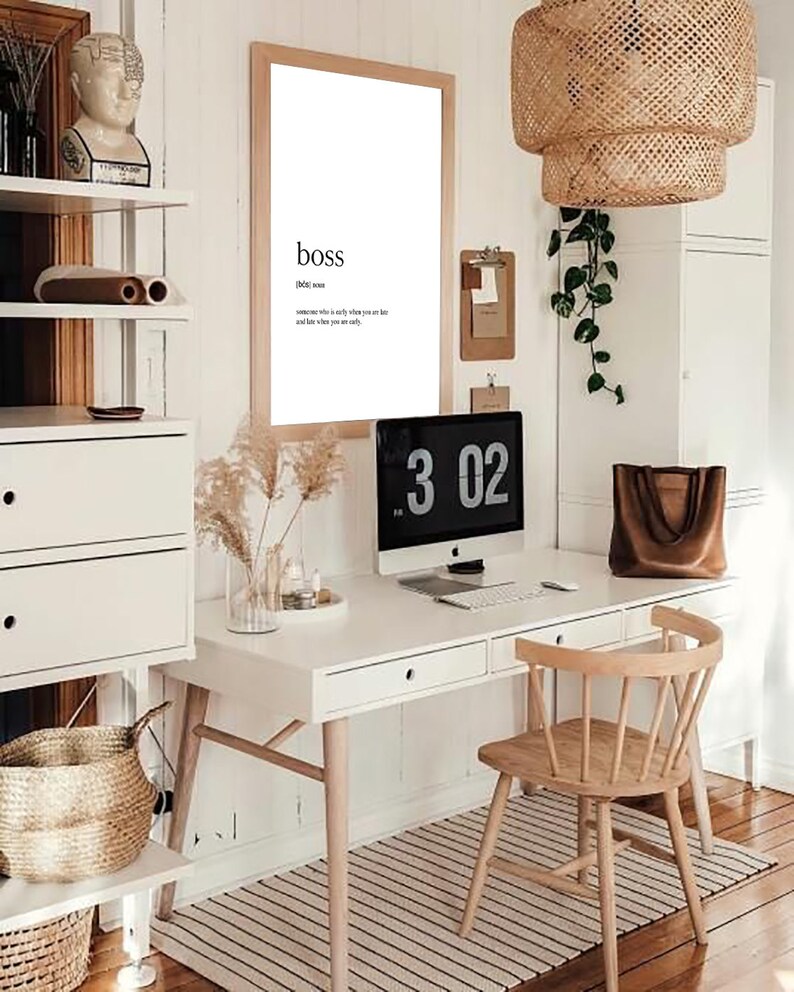 Boss Definition Print, Digital Download, Home Office Print, Modern ...