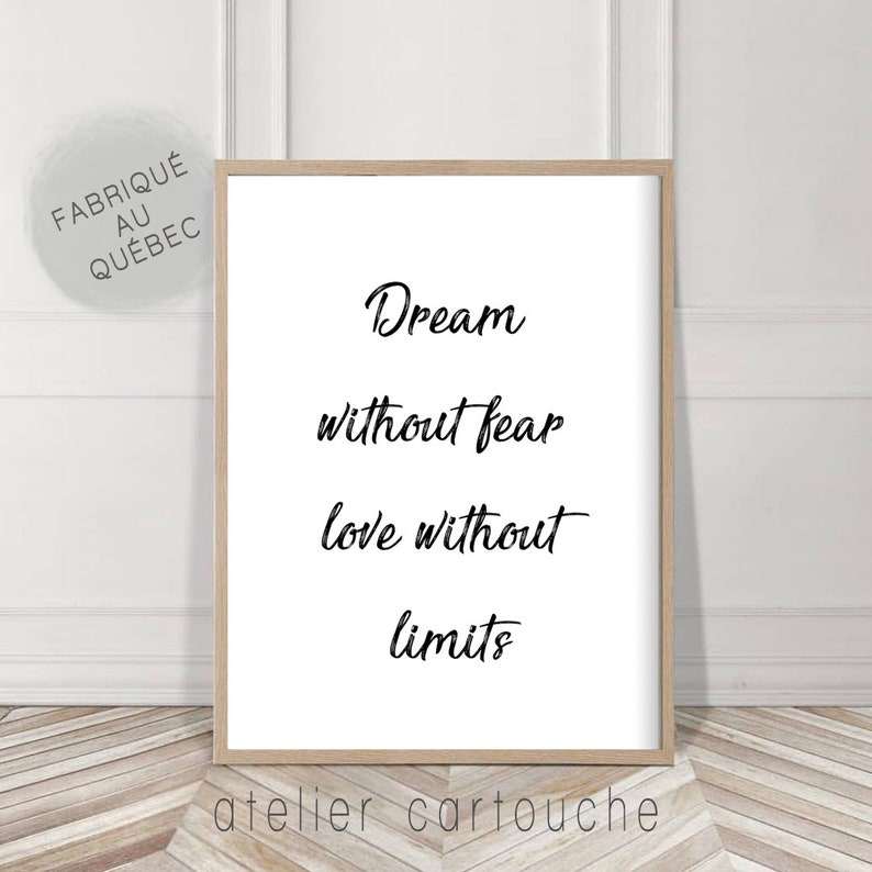Dream Without Fear Love Without Limits Printable - Etsy