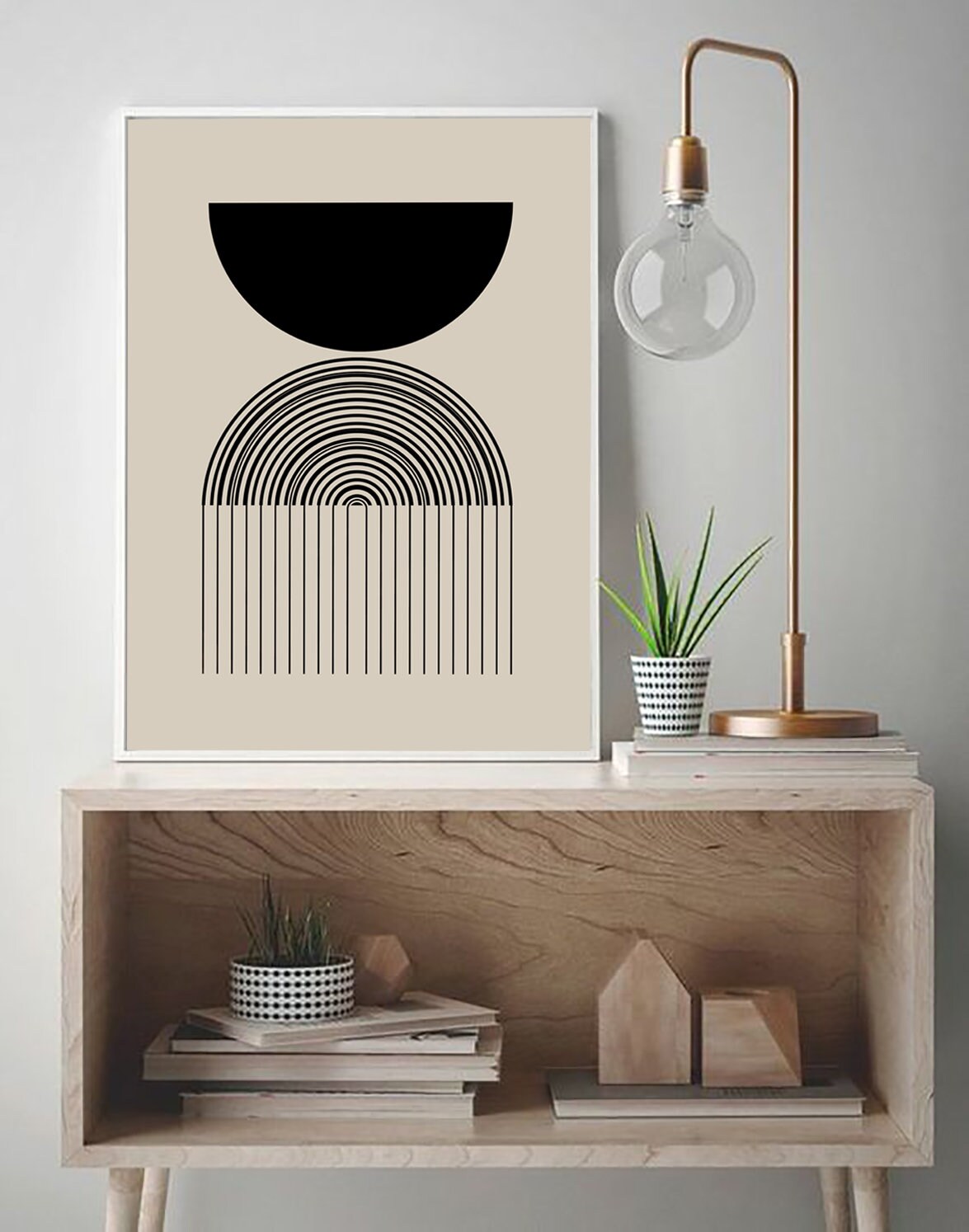 Boho Minimalist Abstract Art, Abstract Poster, Mid-century Modern, Home ...