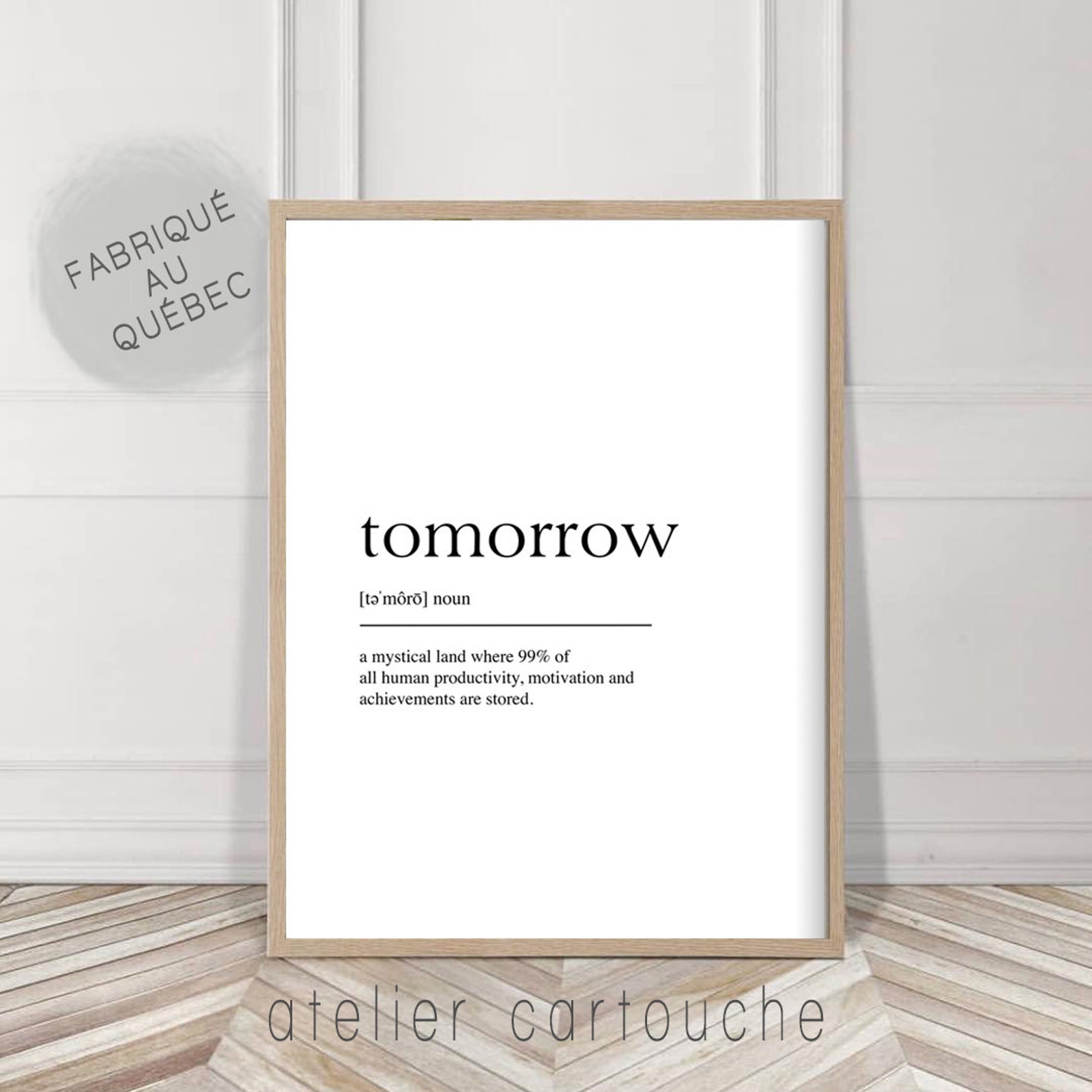 Tomorrow Definition Print, Wall Art Print, Quote Print, Definition ...