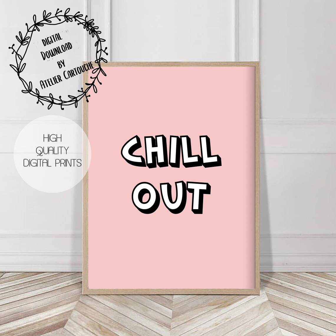 Chill Out Print Chill Out Poster Chill Wall Art Typography - Etsy
