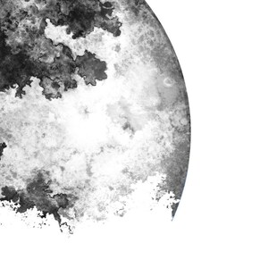 White Moon Phase Print, Moon Wall Art, Moon Phases Poster, Lunar Phases ...