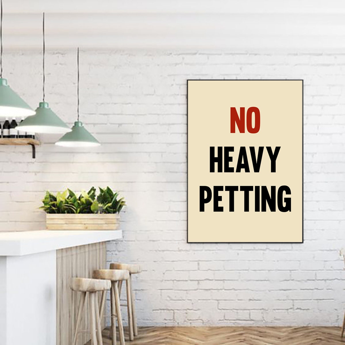 No Heavy Petting Type Art Print Home Decor Wall Art | Etsy