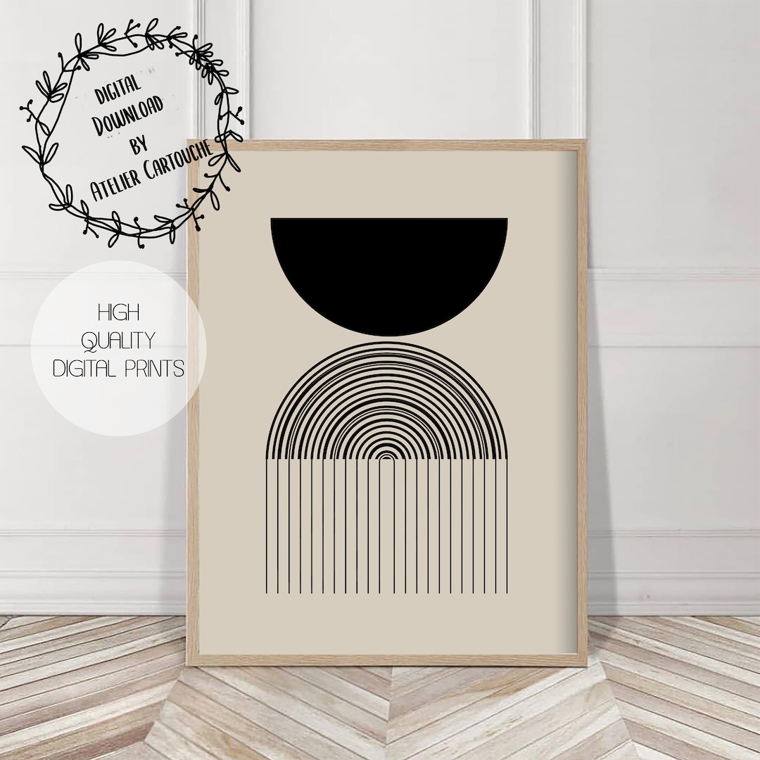 Boho Minimalist Abstract Art, Abstract Poster, Mid-century Modern, Home ...