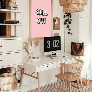 Chill Out Print, Chill Out Poster, Chill Wall Art, Typography Poster ...