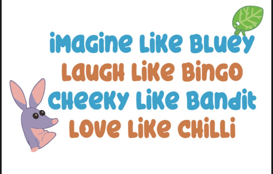 Bluey SVG PNG Oh Biscuits Bluey Bingo Bandit Chilli Quote Dxf - Etsy ...