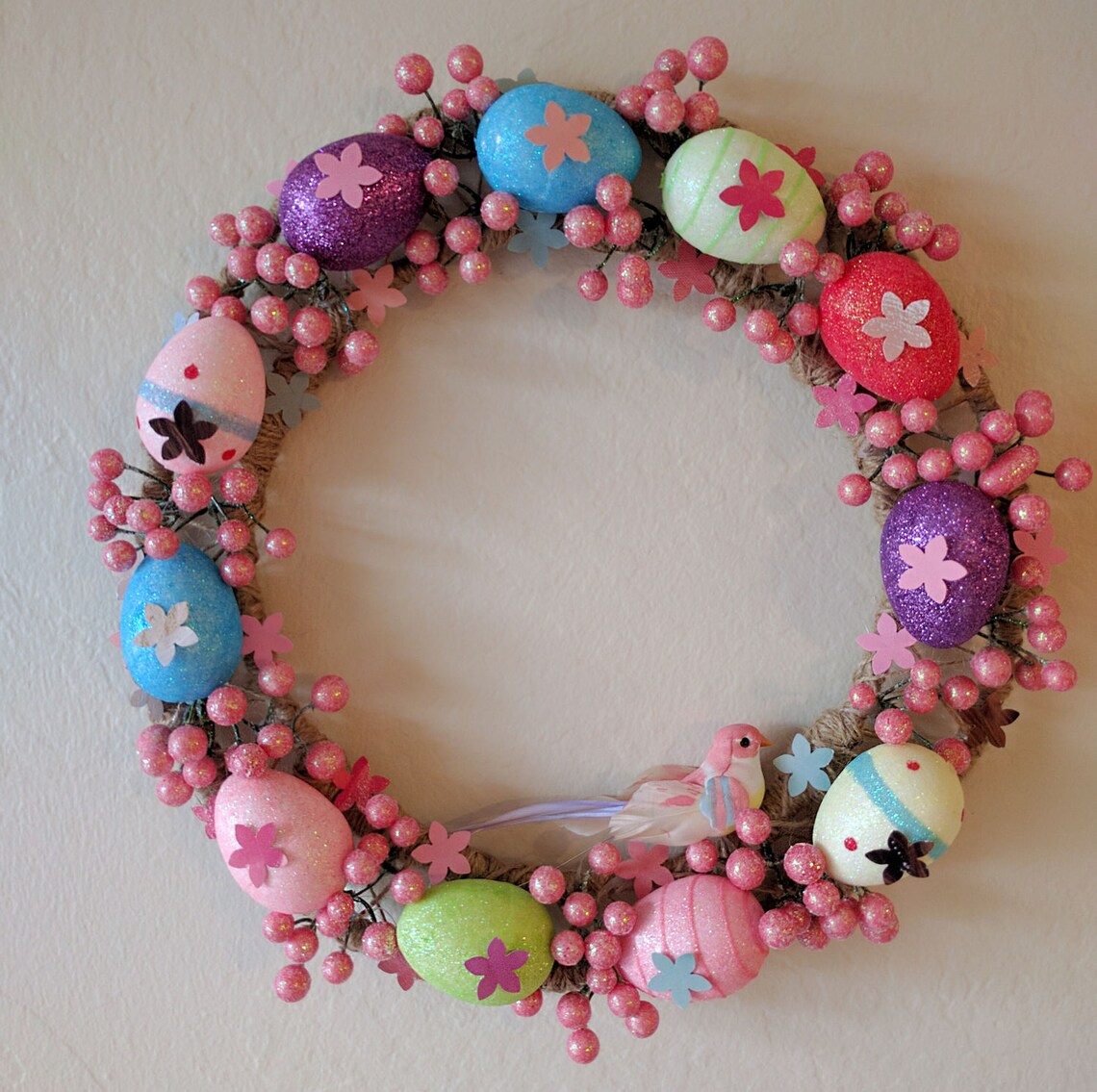 Easter Egg and Berries Wreath - Etsy