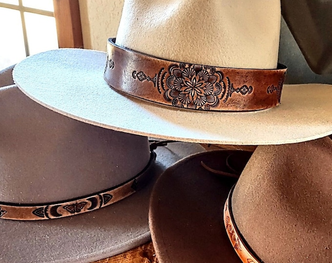 Braided Leather Hat Band - Etsy