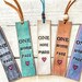 Leather Bookmark, One More Page, Handmade, One of a Kind Bookmarks - Etsy