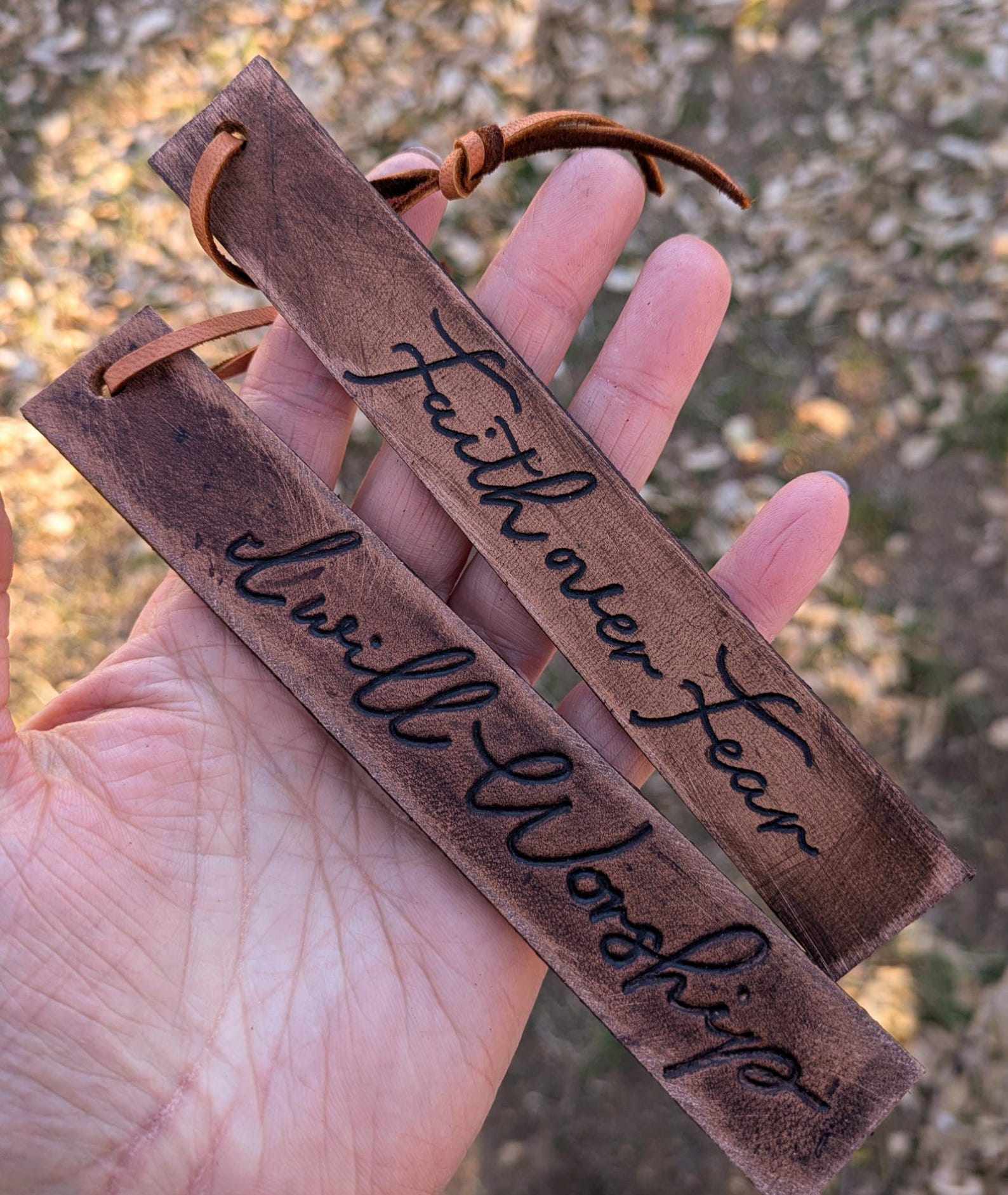Custom Leather Bookmark, Christian, Scripture, Bible Verse ...