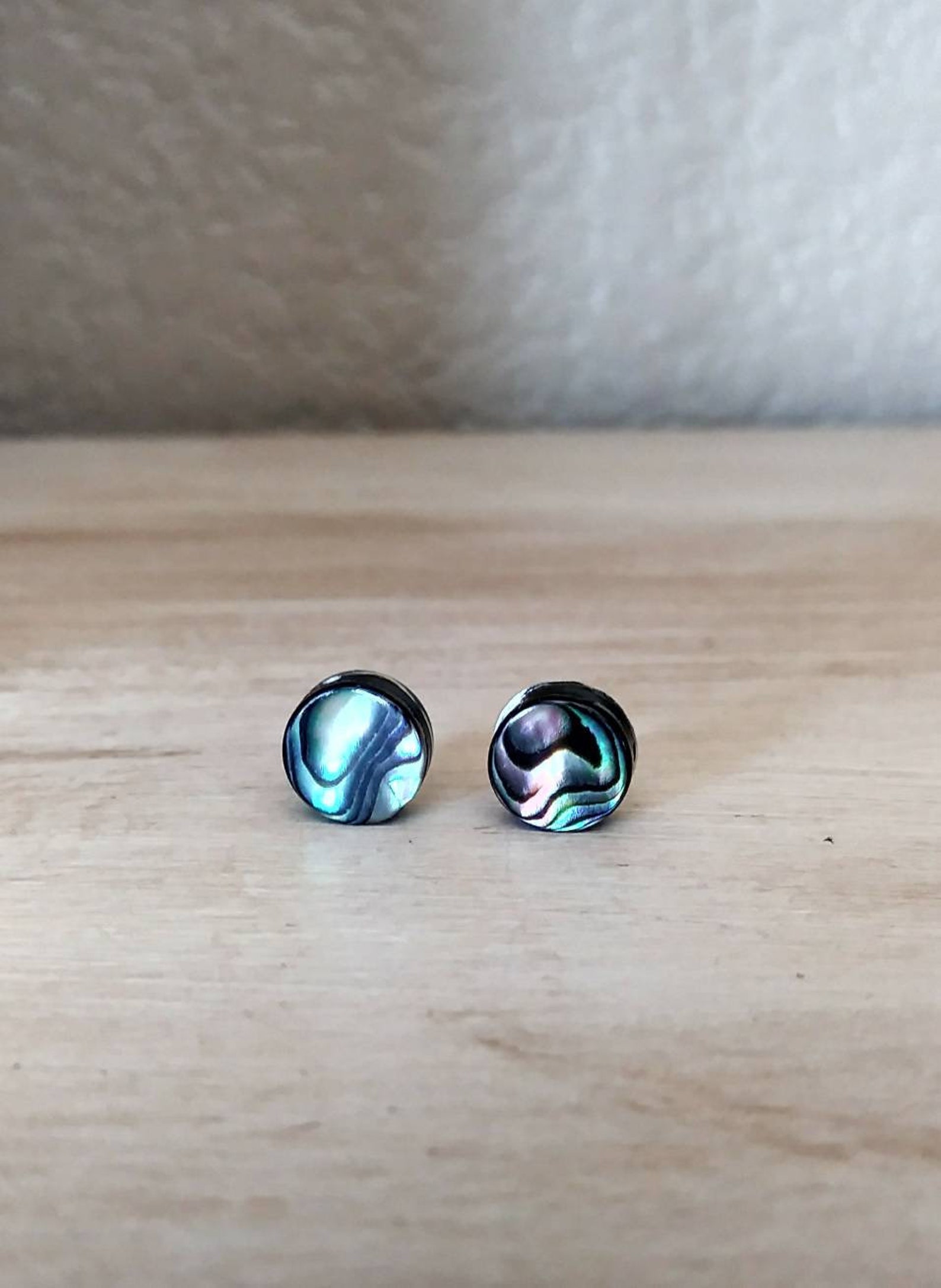 Abalone Shell Stud Earrings 8mm Dainty Beachy Earrings Paua - Etsy