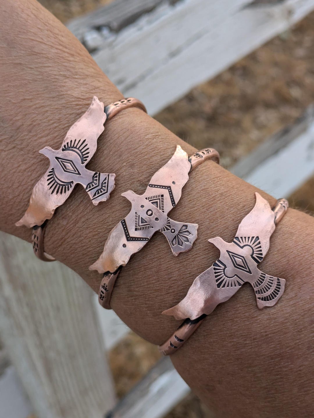 Free Bird Copper Cuff Bracelet, Handmade, Modern Boho, Hawk Bracelet - Etsy