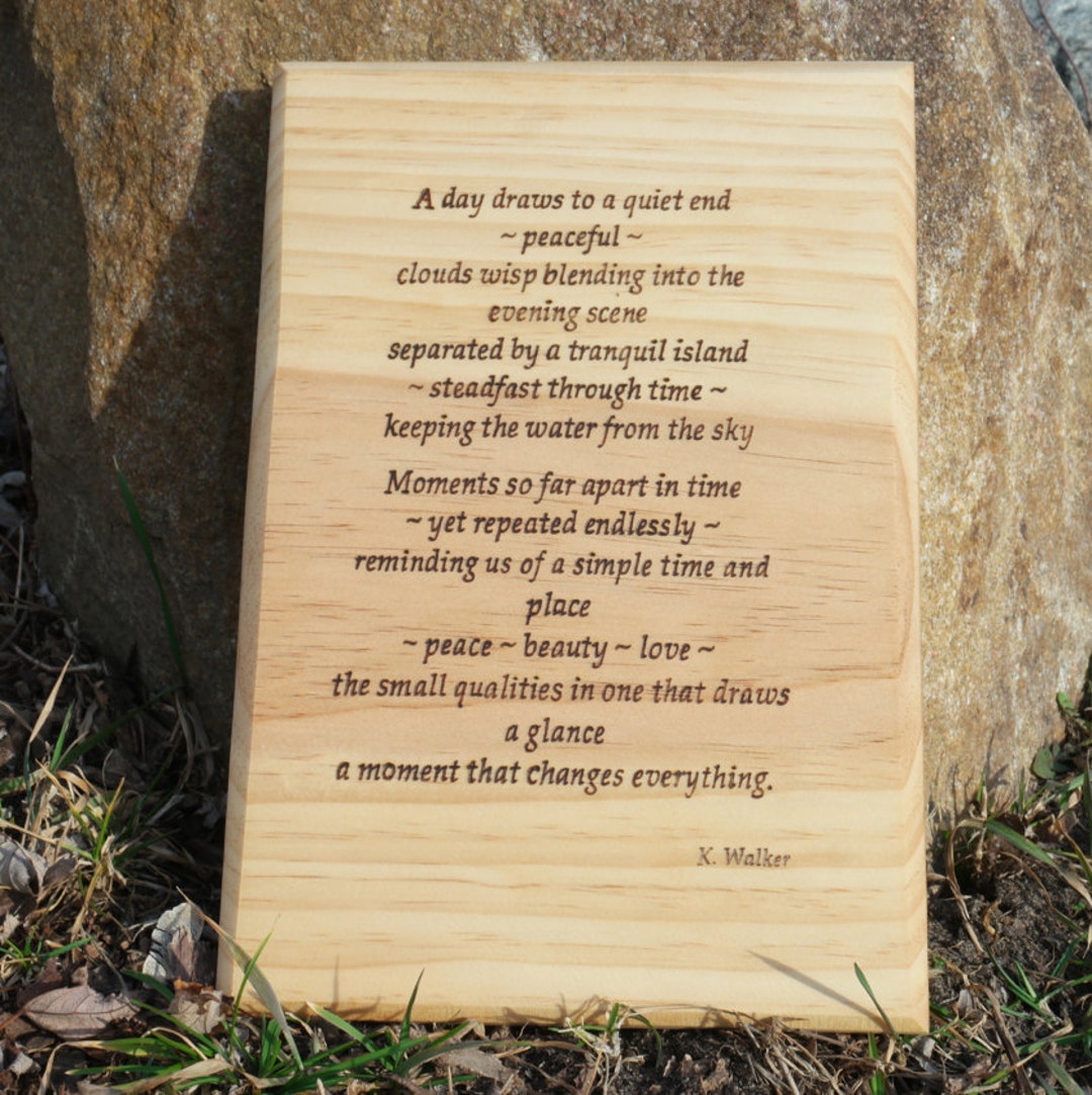 Pyrography poem Plaque - Etsy