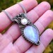 Moonstone Tree of Life Pendant, Wire Wrapped Necklace, Mystic Jewelry ...