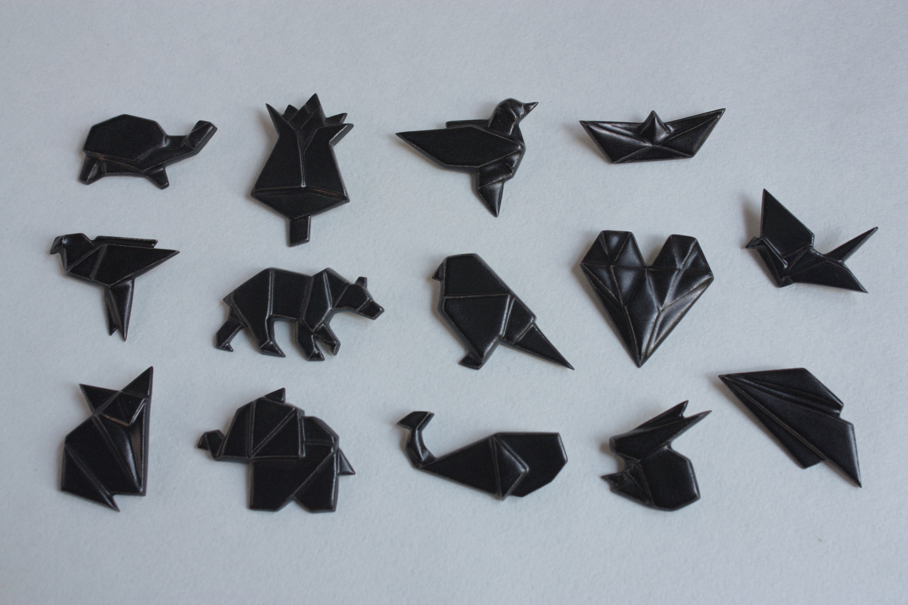 Origami Brooch Origami Marlet Origami Bird Ceramic Brooch - Etsy