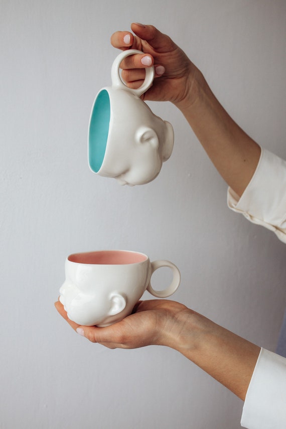 Art & Collectibles Ceramic doll head mug Art Objects etna.com.pe
