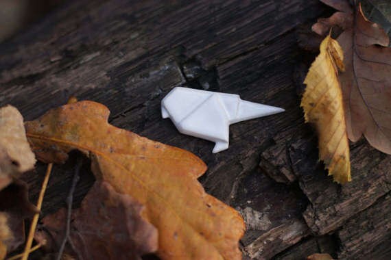 Origami brooch Origami dove Origami bird broche ceramic brooch | Etsy