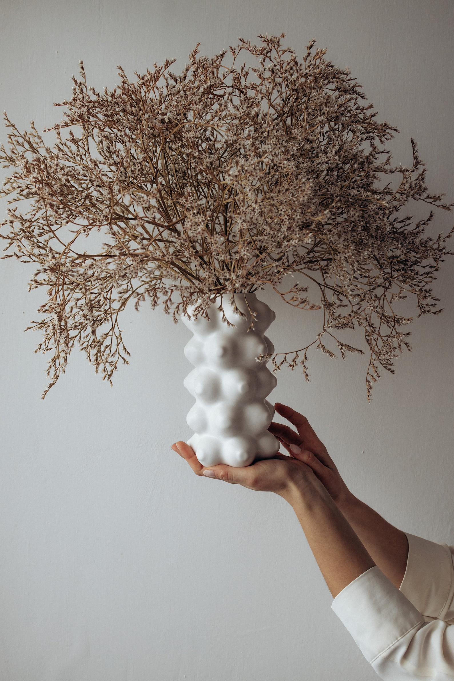 Ceramic Flower Vase, Modern Ceramic Vase, Wall Flower Decor, Flower ...