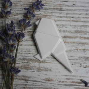 Origami Brooch Origami Dove Origami Bird Broche Ceramic Brooch - Etsy