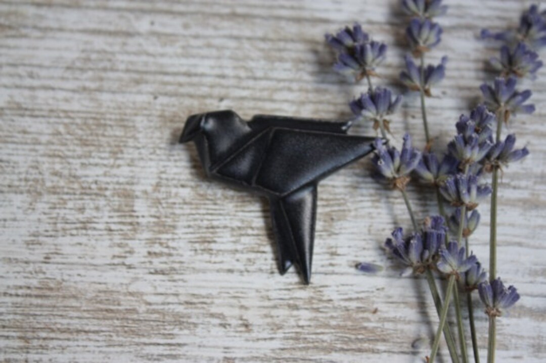 Origami Brooch Origami Marlet Origami Bird Ceramic Brooch - Etsy