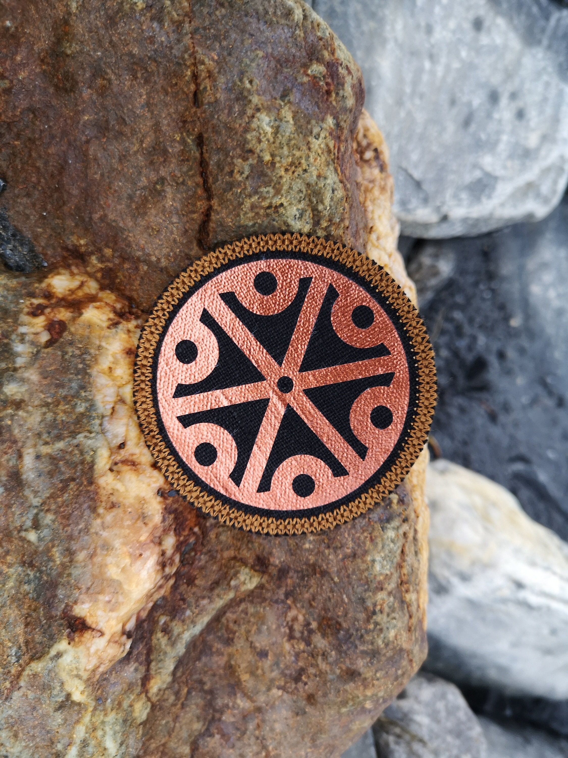 PERUN SYMBOL (linen Patch / Copper Edition) Ø 6.6 Cm / 2.6 In - Etsy