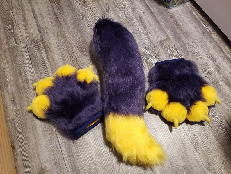 Navy and Gold Paw and Tail Set - Etsy