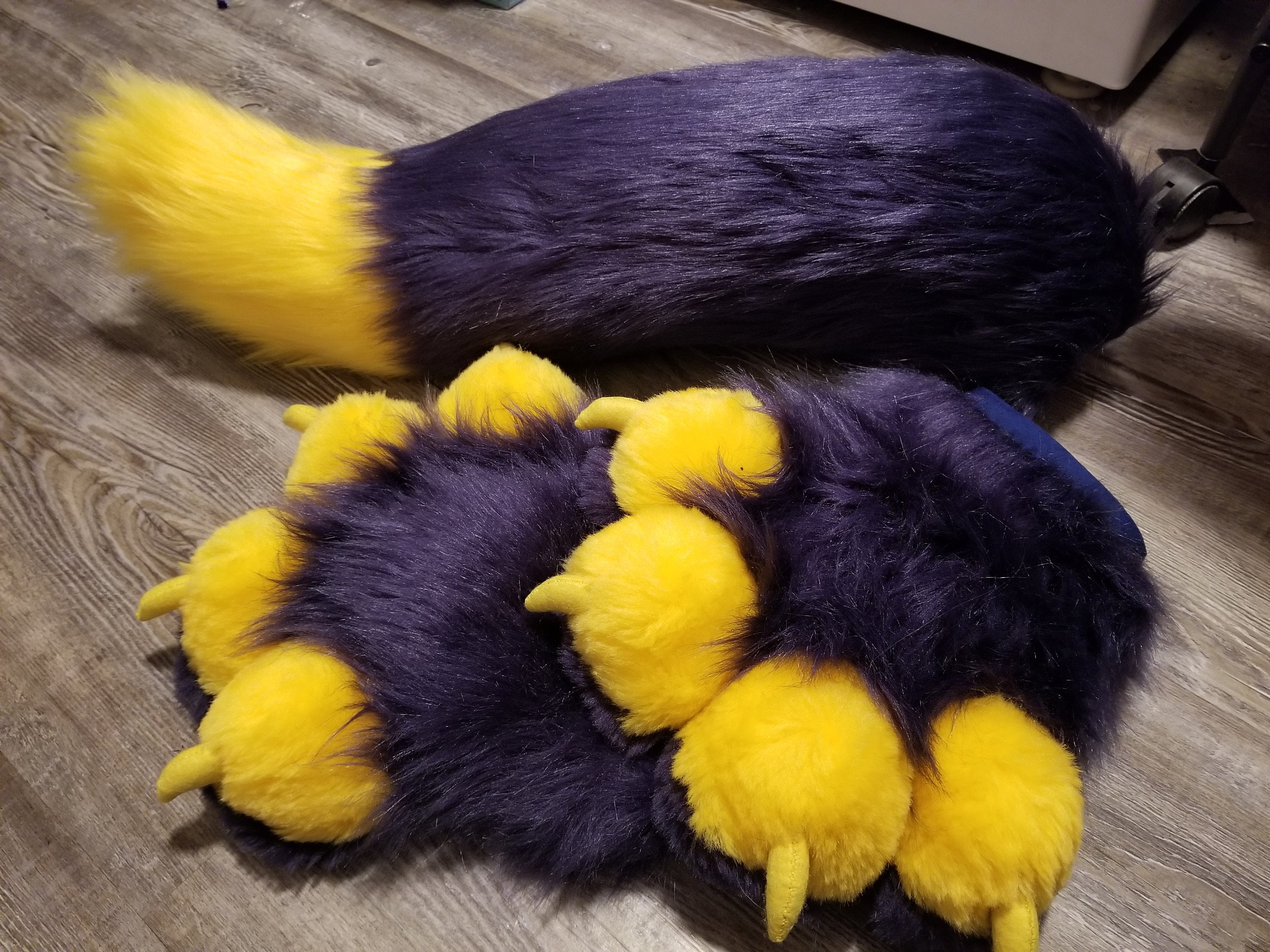 Navy and Gold Paw and Tail Set - Etsy