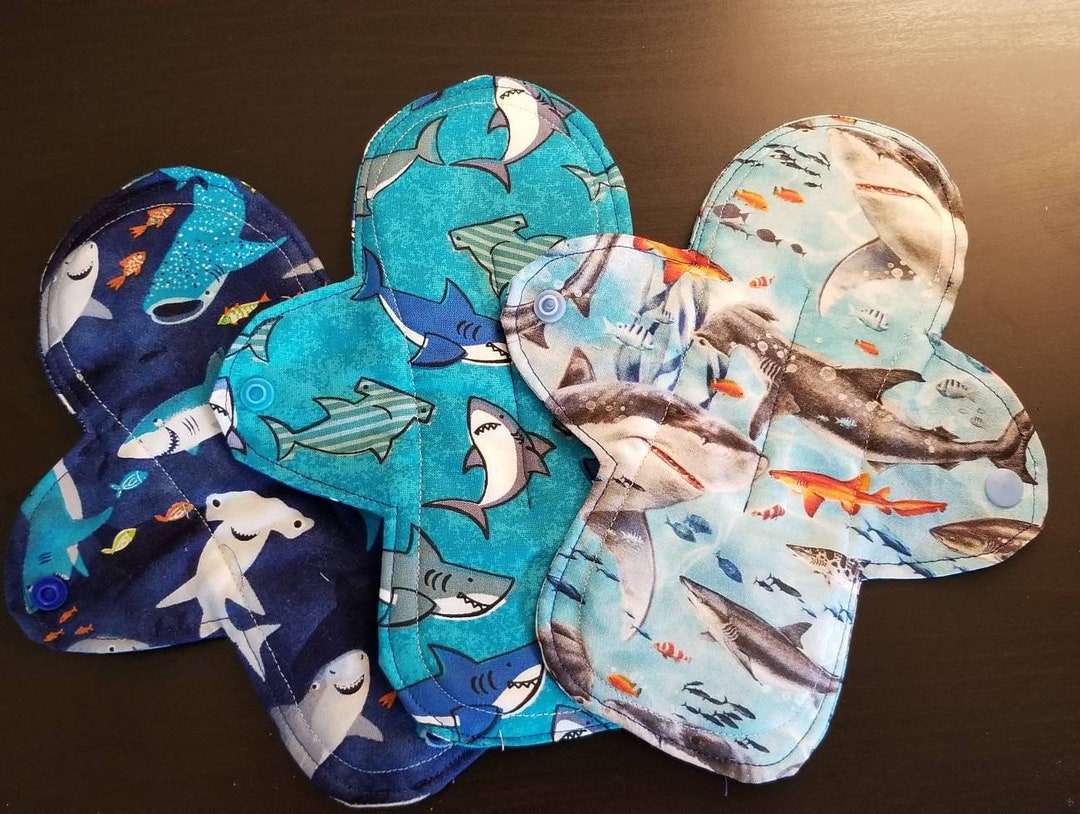 Shark Week Reusable No-leak Menstrual Pads - Etsy