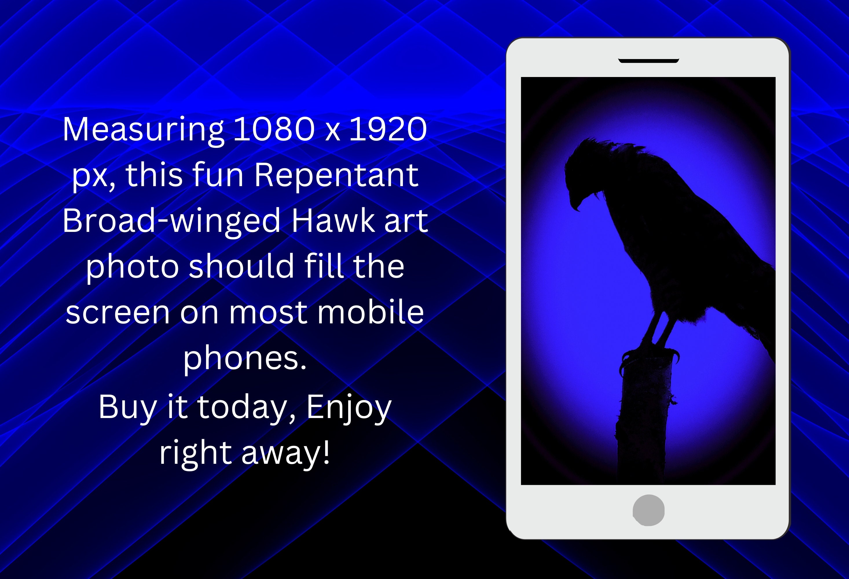 Repentant Broad-winged Hawk Digital Art Mobile Phone Wallpaper ...
