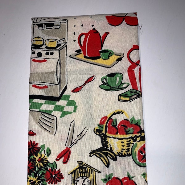 Retro Kitchen Fabric - Etsy