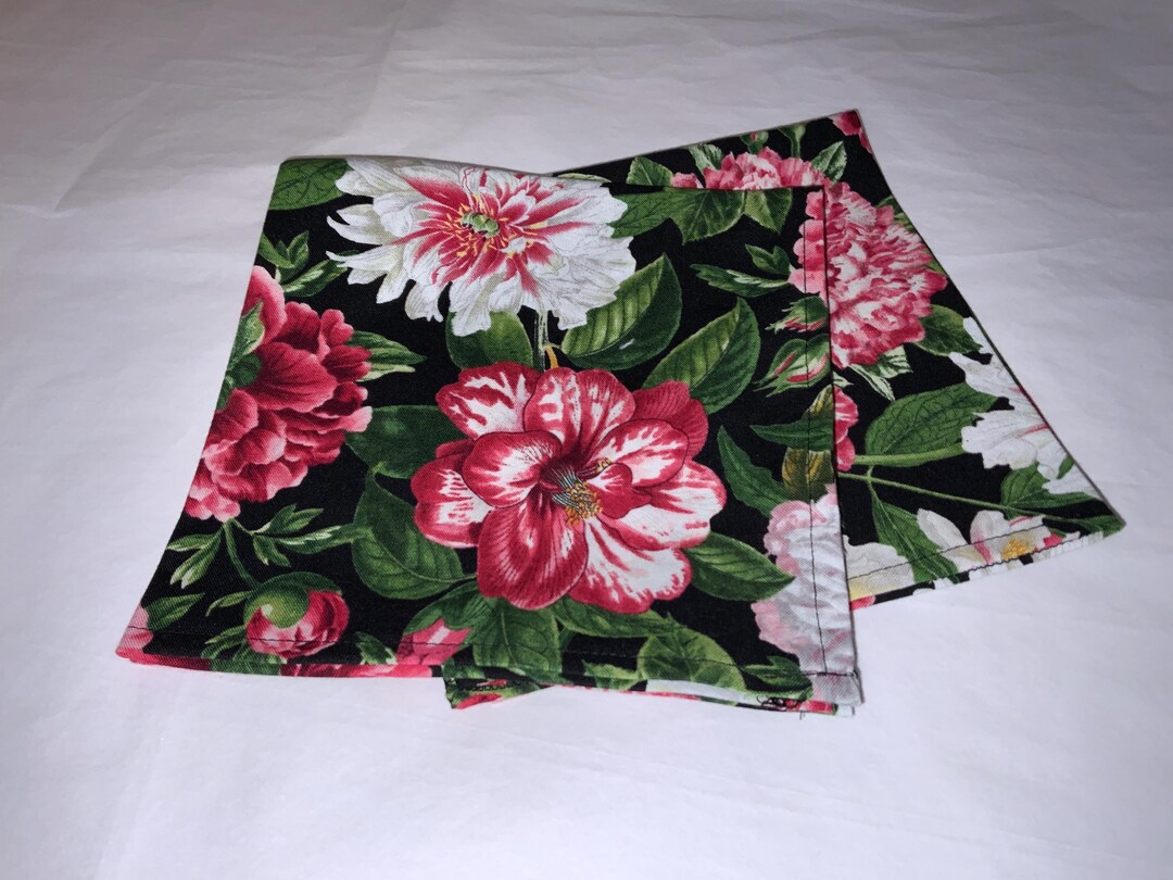Pink Floral Sets, Dinner Napkins, Cloth Napkins, Cloth Dinner Napkins ...