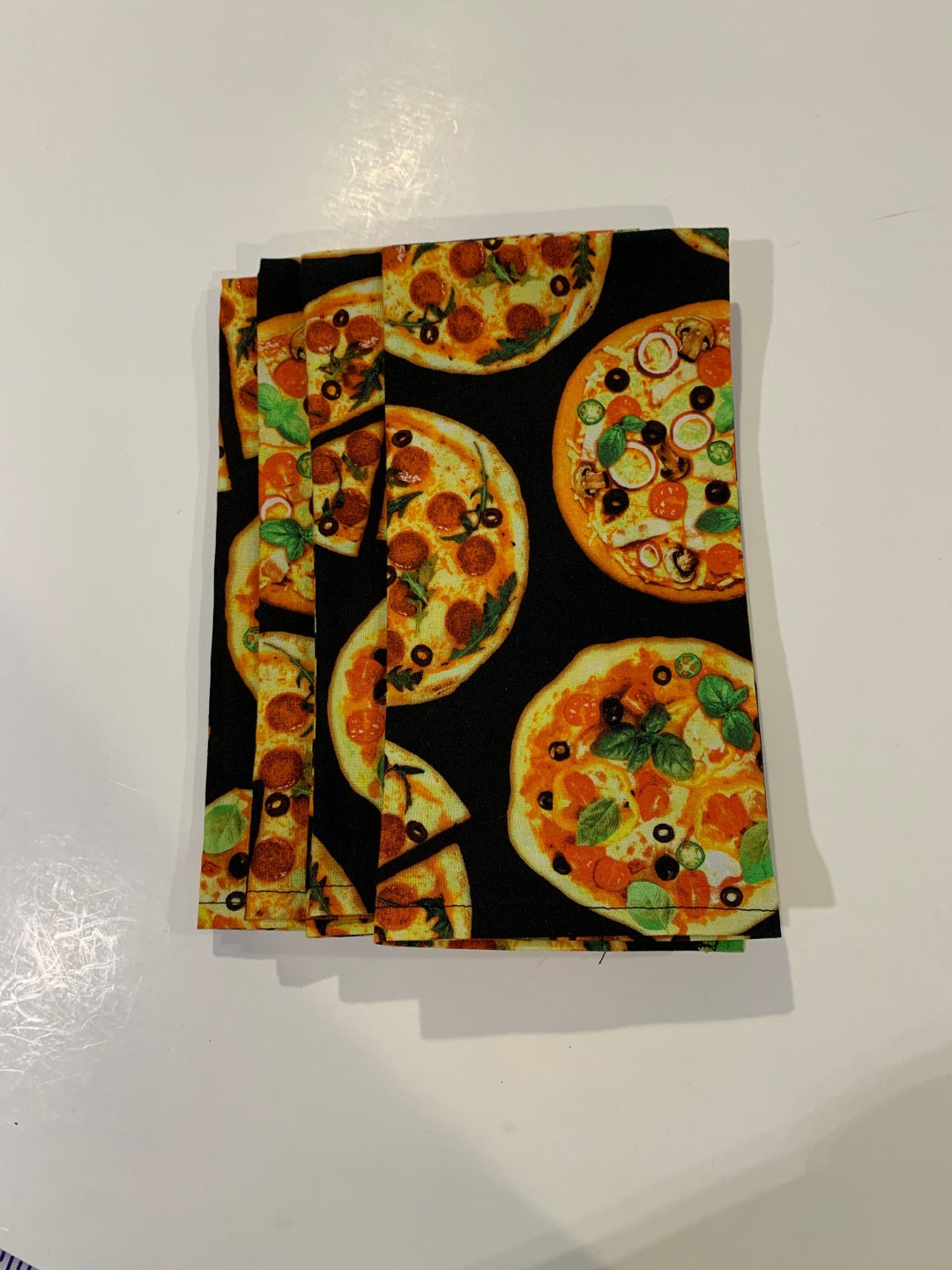 Pizza SET of 2 Cloth Dinner Napkins,dinner Napkins,cloth Napkins,fabric ...