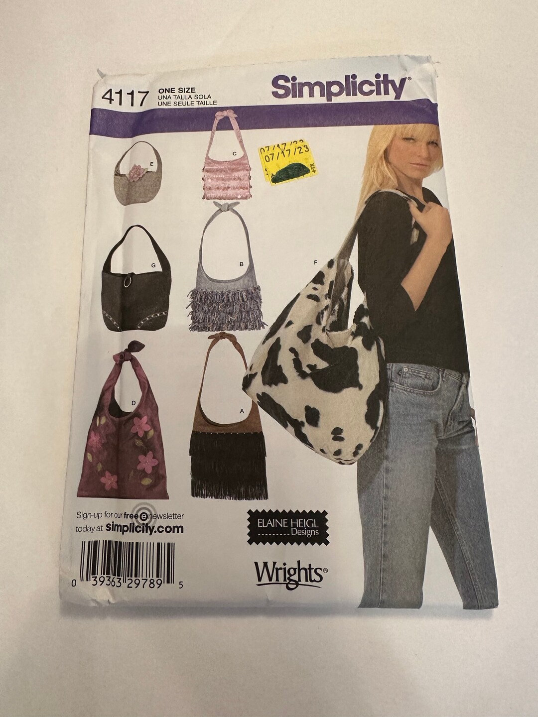 Simplicity Pattern 4117- Bags, Purses, Decorative Bags, Craft, Bag ...