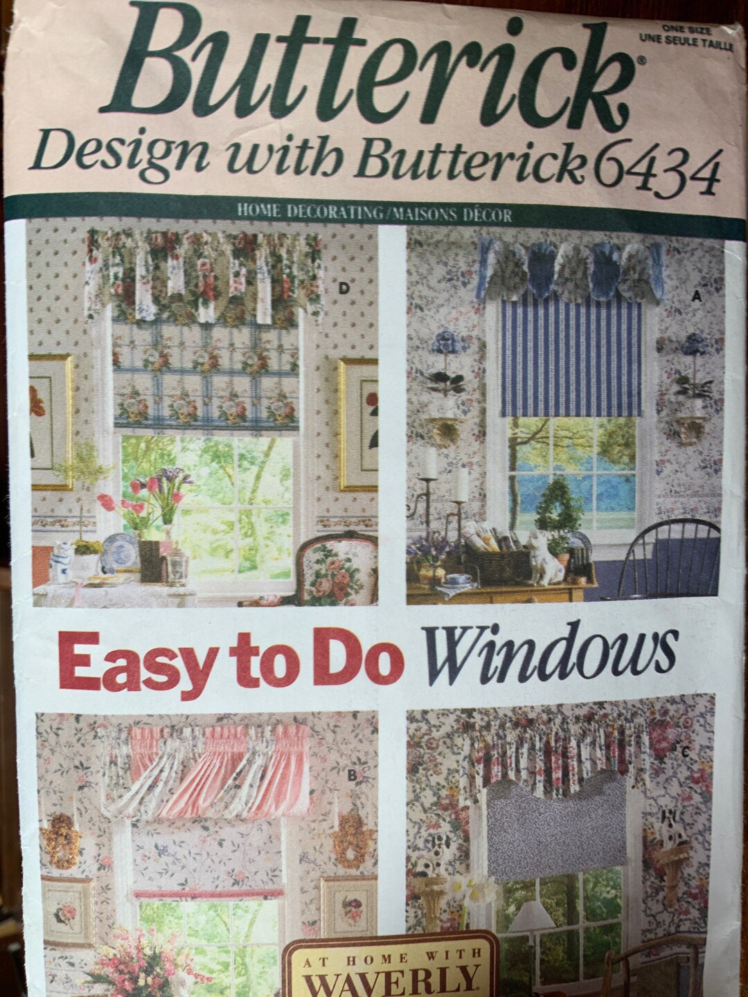 Butterick Design Pattern WINDOWS. Butterick Pattern 6434 - Etsy
