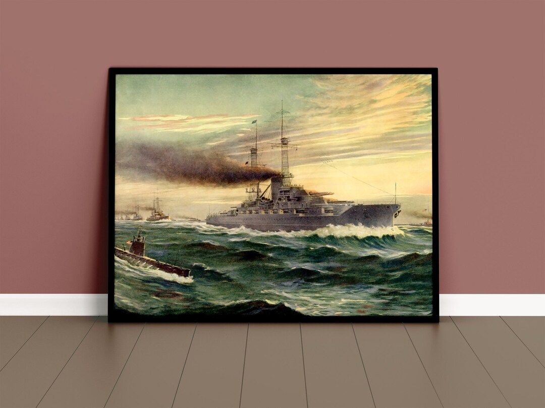 PRINTABLE World War 1 Navy Warship, USS Pennsylvania Leads Fleet, E ...